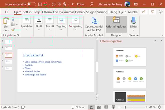 Hvordan lage utkast til en Powerpoint presentasjon i Word